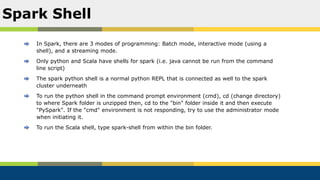 Spark Working Environment in Windows OS | PPT