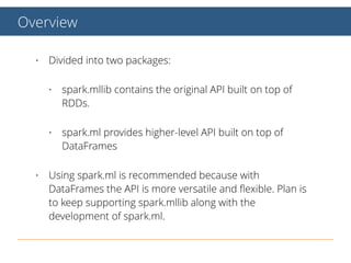 Machine Learning with Spark MLlib | PDF