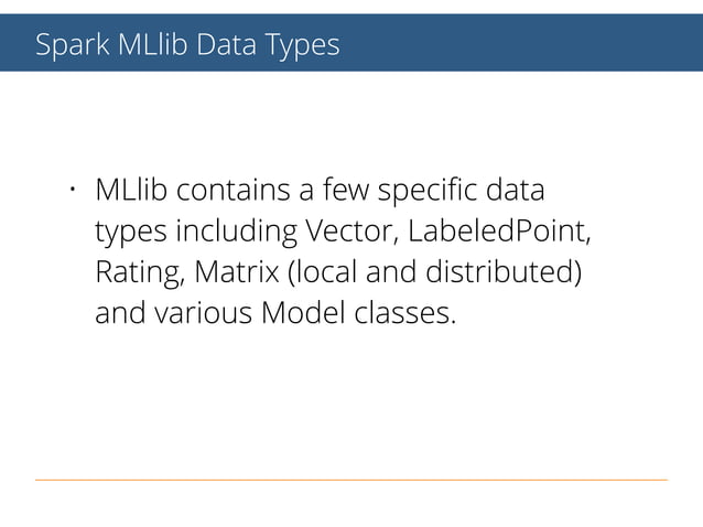 Machine Learning with Spark MLlib | PPT
