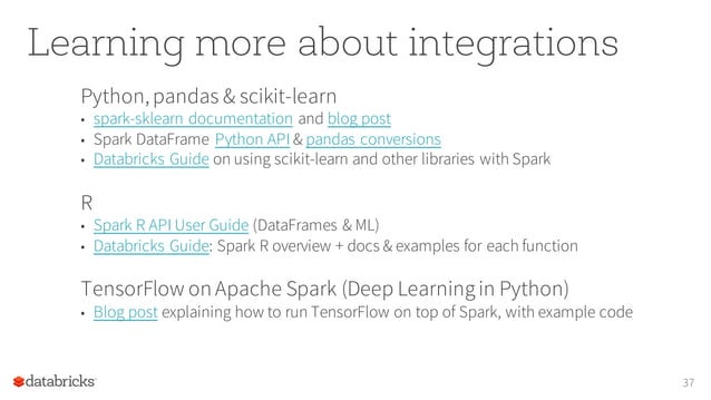 Apache® Spark™ MLlib: From Quick Start to Scikit-Learn | PPT