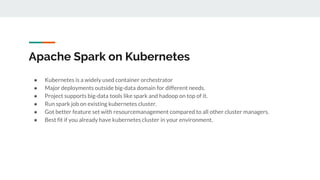 Apache Spark on Kubernetes | PPTX