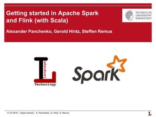 Getting started in Apache Spark and Flink (with Scala) - Part II | PPT