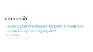 Spark zeppelin-cassandra at synchrotron | PPT