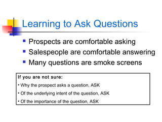 Selling Smart Workshop - Questioning Technique - Asking the Right ...