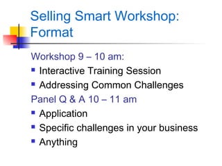 Selling Smart Workshop - Questioning Technique - Asking the Right Questions | PPT