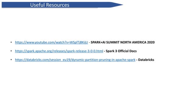 Apache Spark 3 Dynamic Partition Pruning Pptx