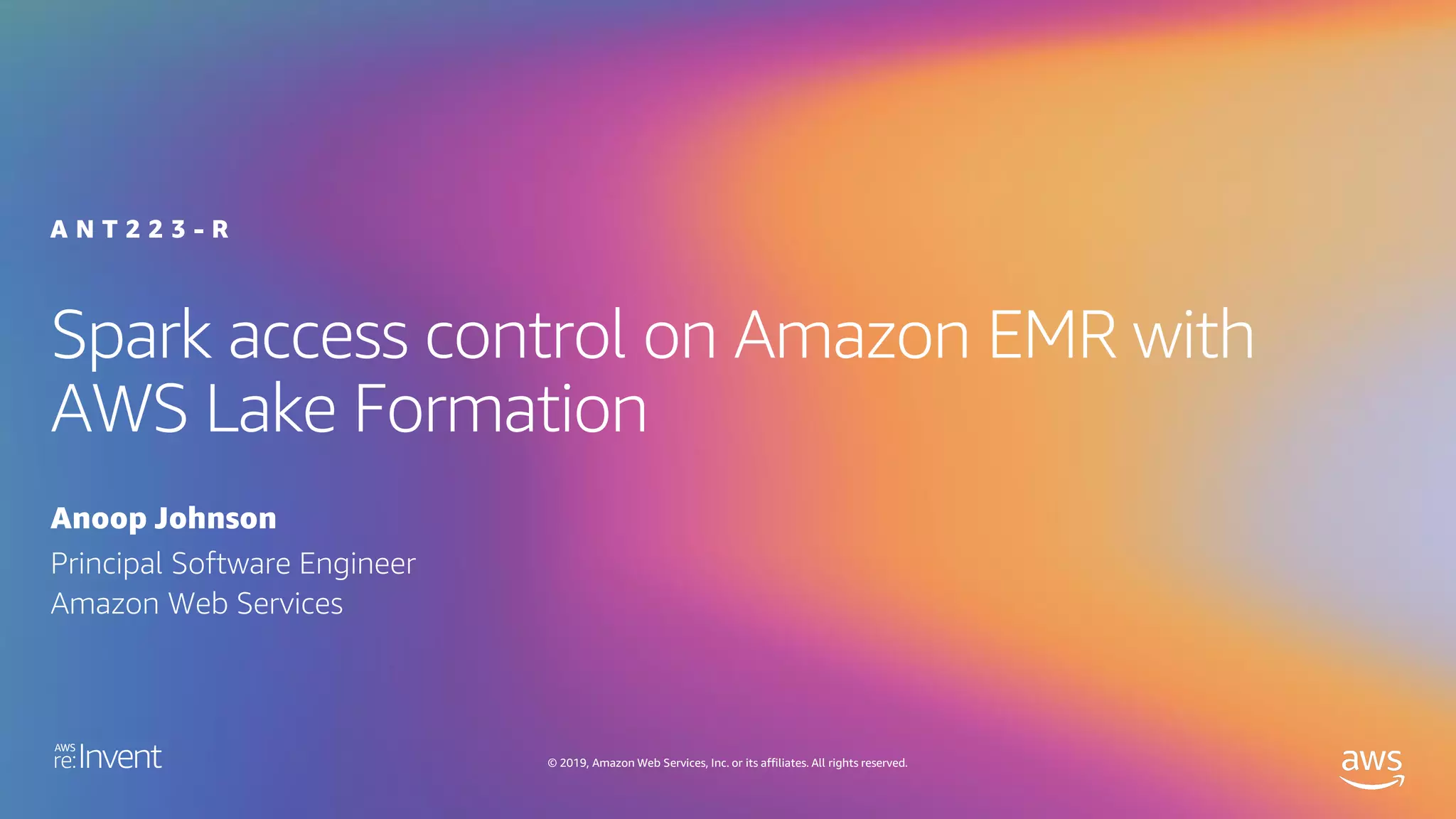Spark access control on Amazon EMR with AWS Lake Formation | PPT
