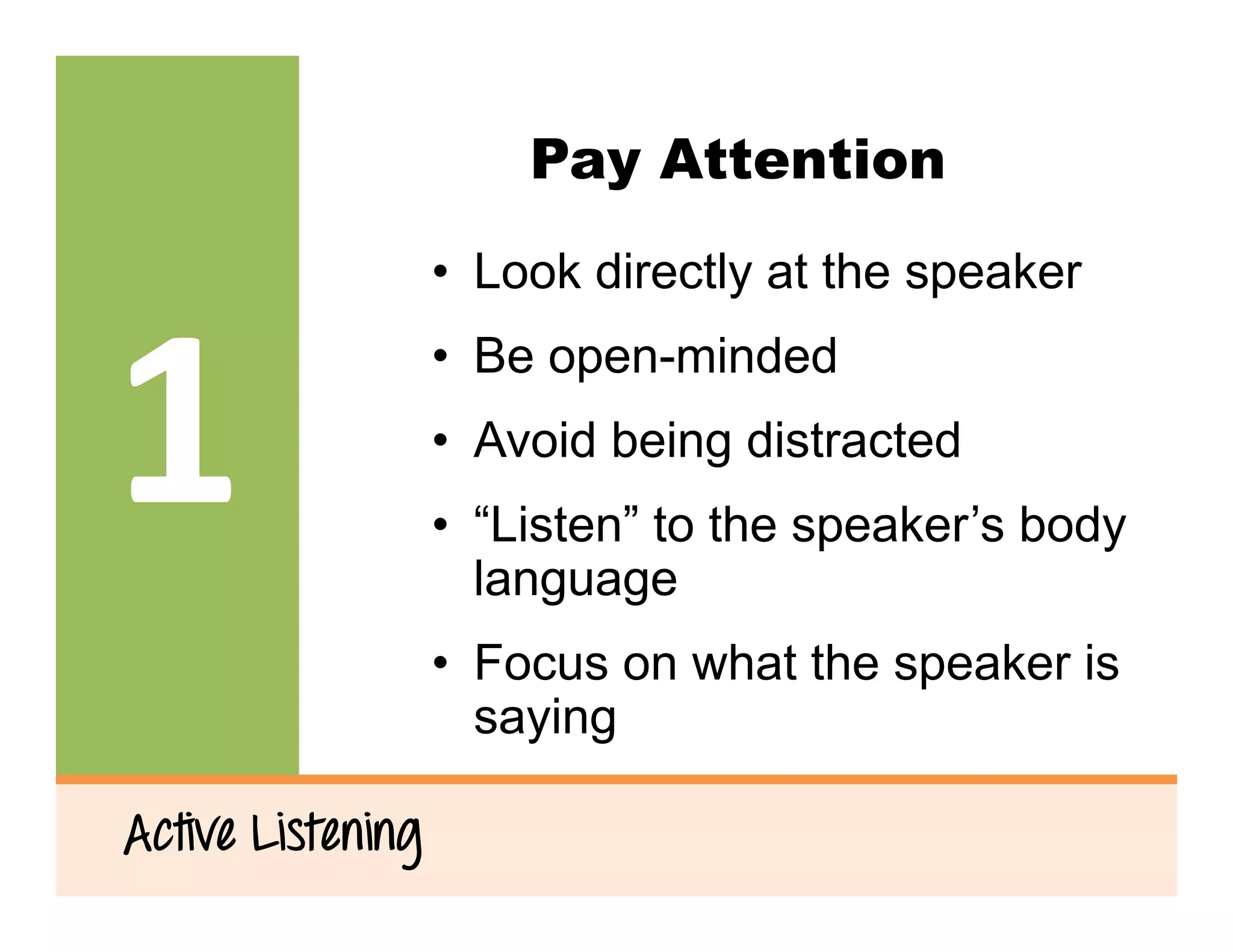 Active Listening Presentation | PDF