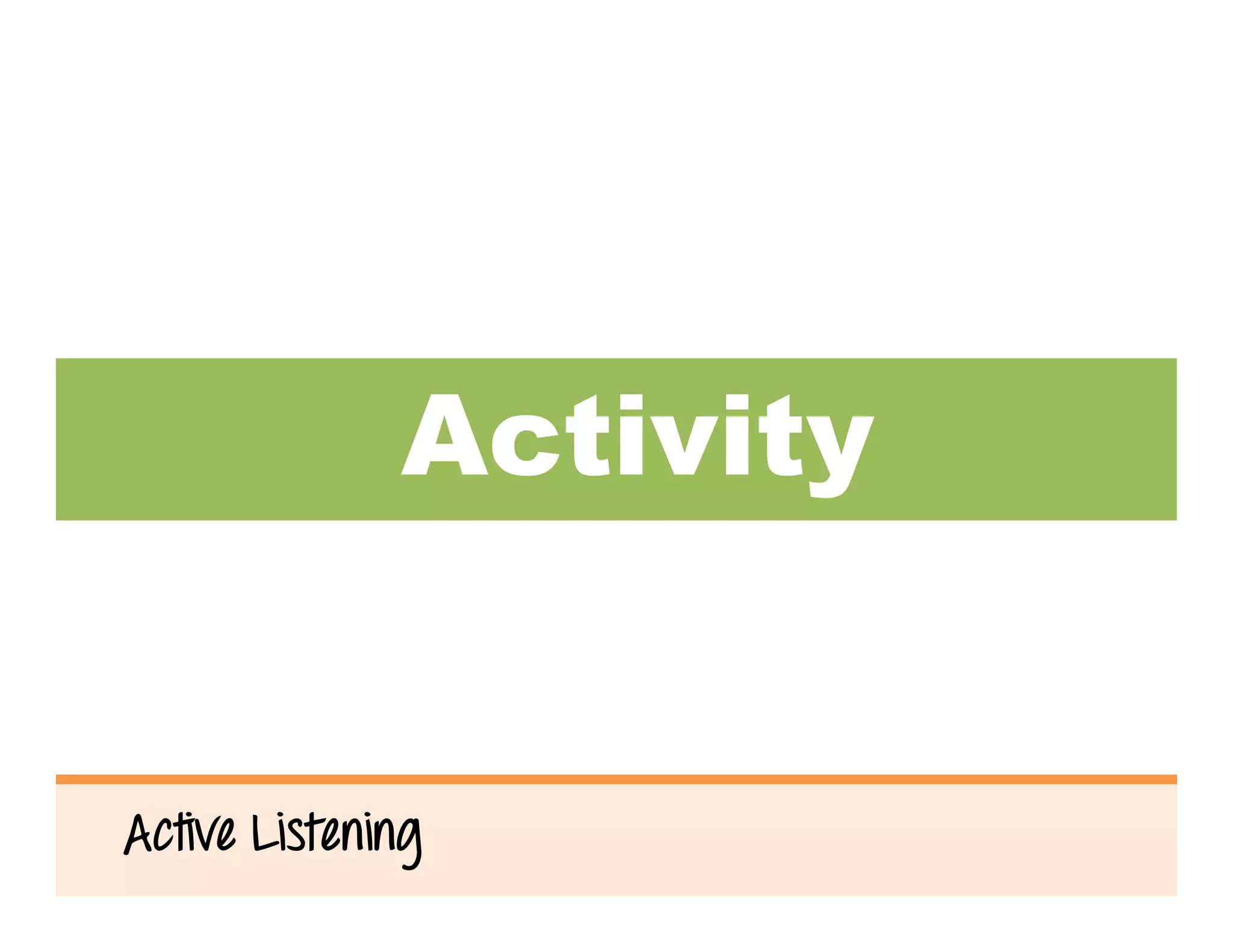 Active Listening Presentation | PDF