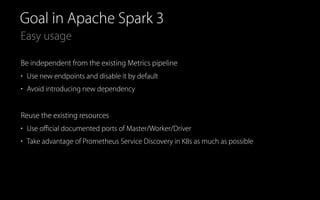Native support of Prometheus monitoring in Apache Spark 3 | PDF