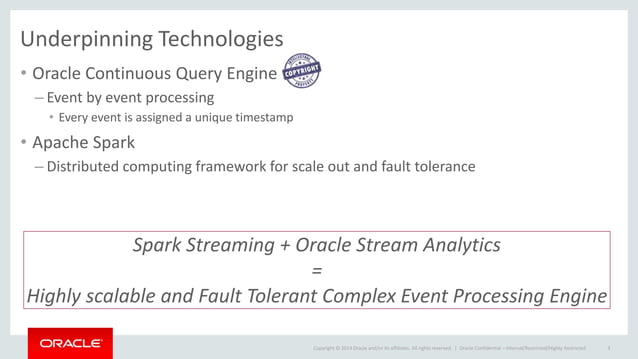 Apache Spark and Oracle Stream Analytics | PPT