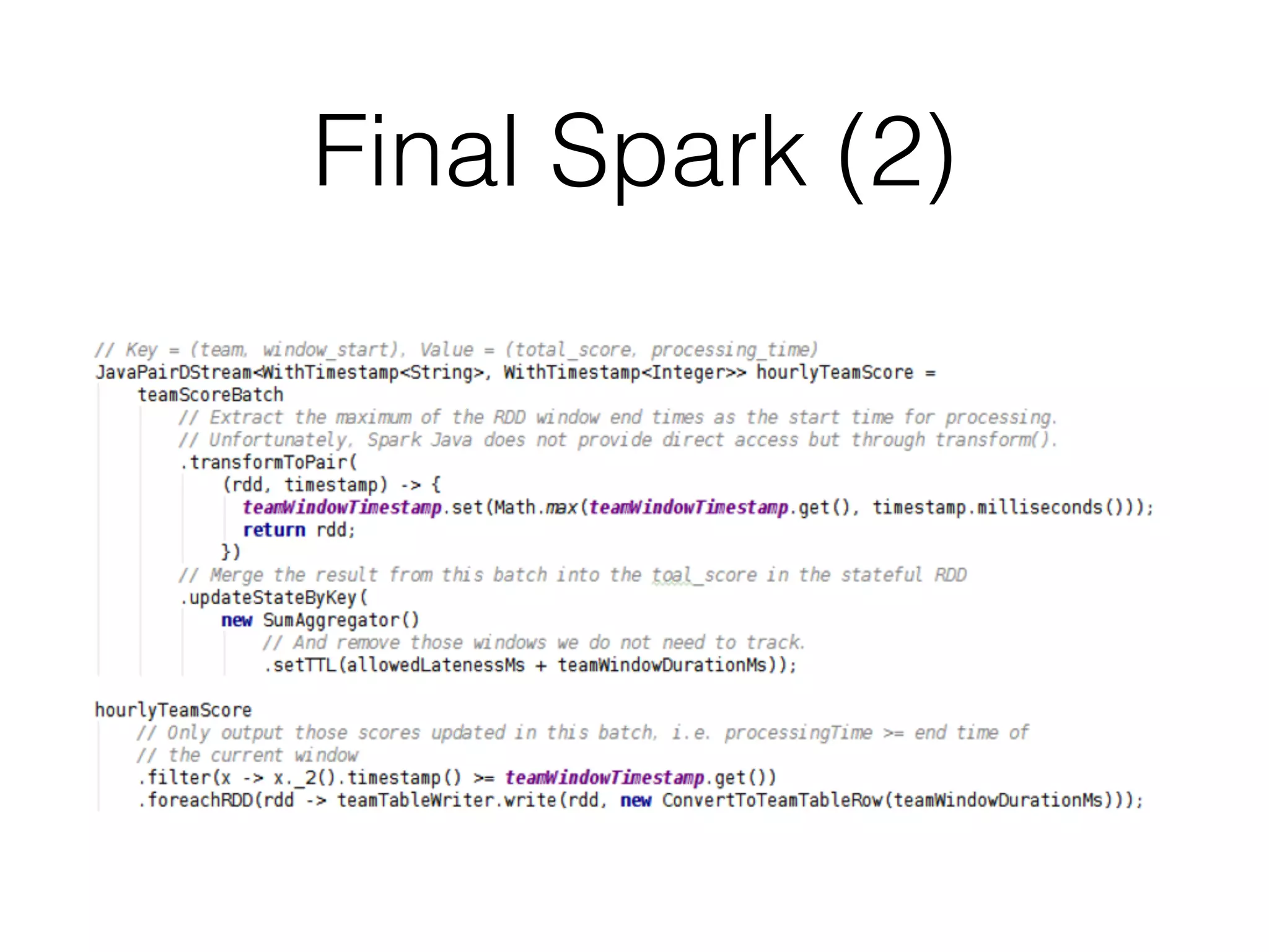 Spark Streaming into context | PDF
