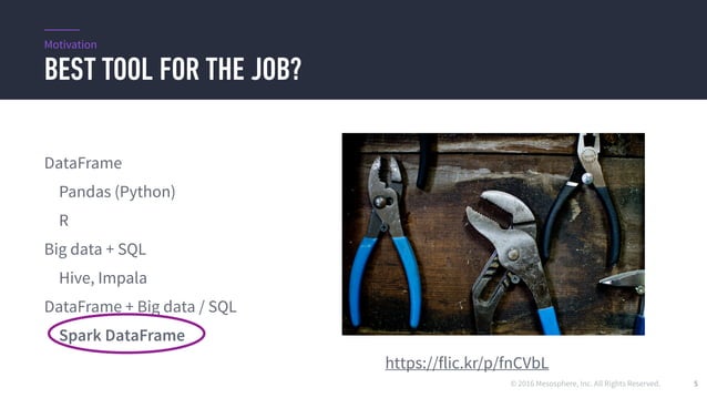 Spark DataFrames for Data Munging | PPT