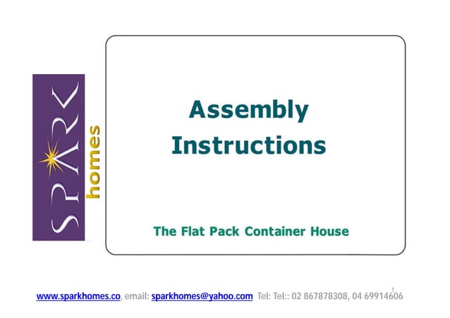 Spark flat pack hazel container installation | PDF