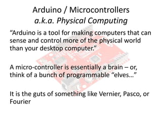 Maker Science with Arduino and SparkFun Electronics @NSTA14 Boston | PPT