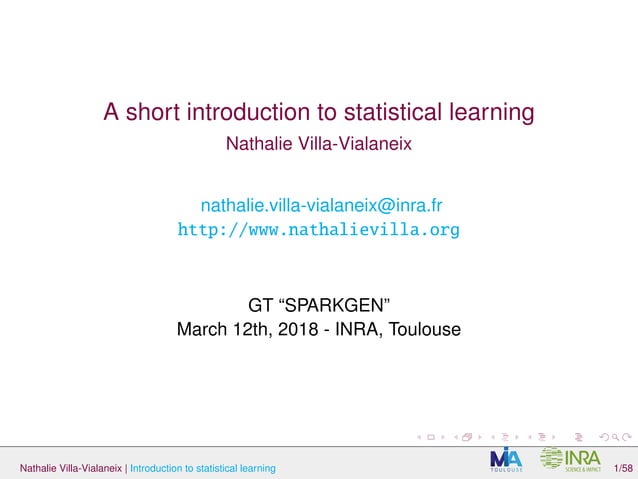 A short introduction to statistical learning | PDF