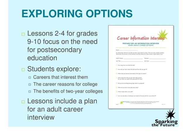 Sparking The Future College Preparation Lesson Plans | PDF