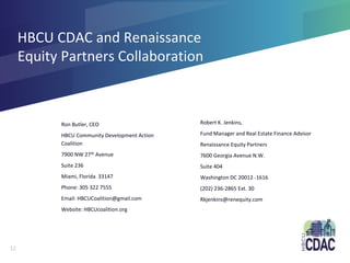 Sparking transformation in HBCU Communities; Opportunity Zone and data ...