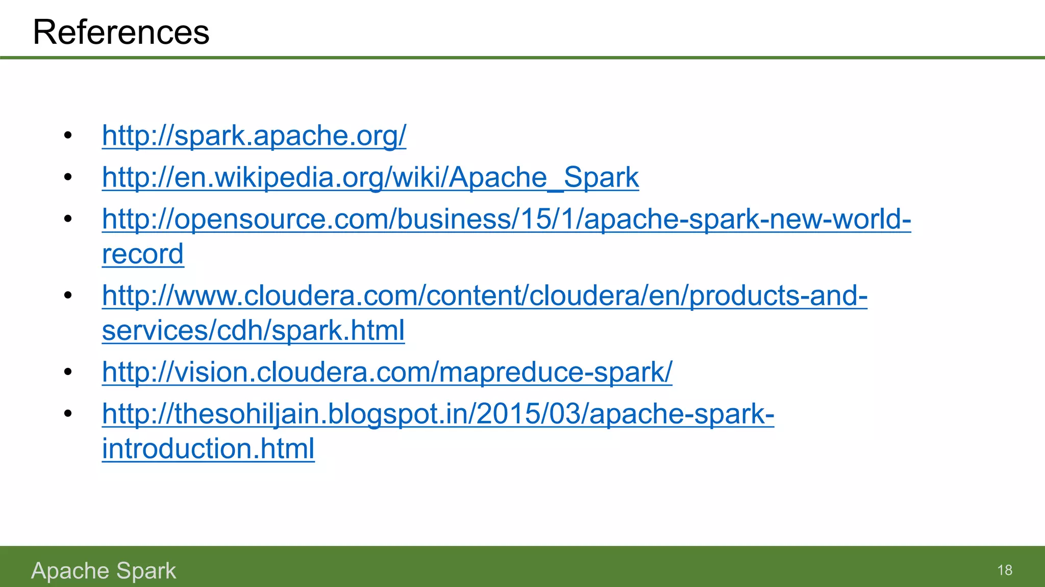 Spark introduction and architecture | PPT