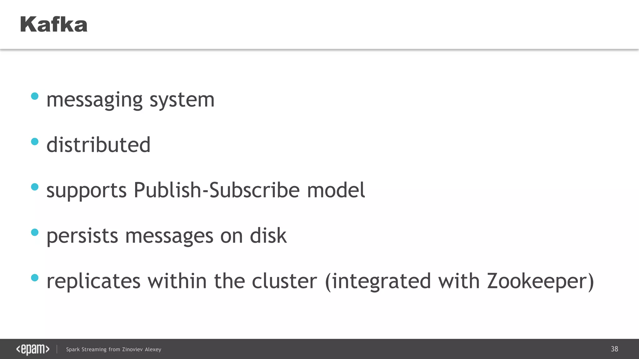 Kafka pours and Spark resolves | PPT