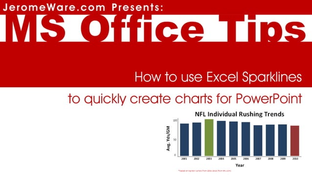 How to use Excel Sparklines to quickly create charts for PowerPoint | PDF