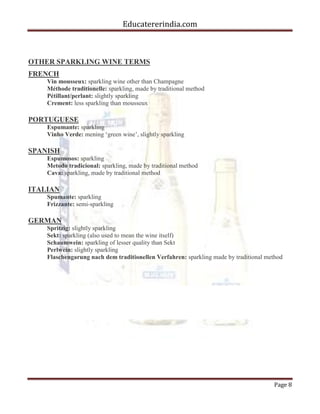 Sparkling wines | PDF