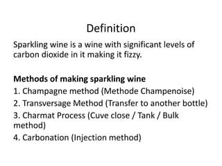 Sparkling wine and champagne | PPTX