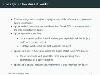 Big Data Analytics in R using sparklyr | PDF