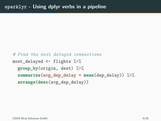 Big Data Analytics in R using sparklyr | PDF