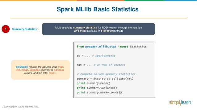 Spark Mllib Tutorial Machine Learning On Spark Apache Spark Tutor…