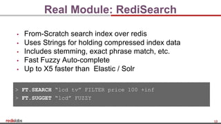 Boosting Machine Learning with Redis Modules and Spark | PPT