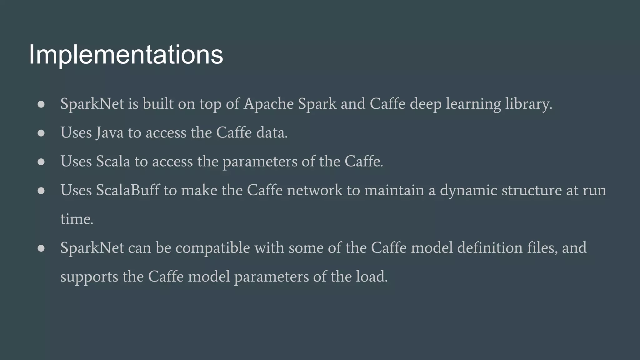 SparkNet presentation | PPT