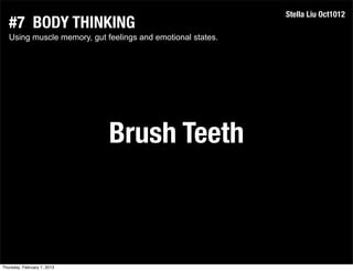 Spark of genius #7 body thinking | PPT
