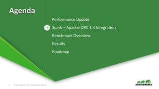 Performance Update: When Apache ORC Met Apache Spark | PPT
