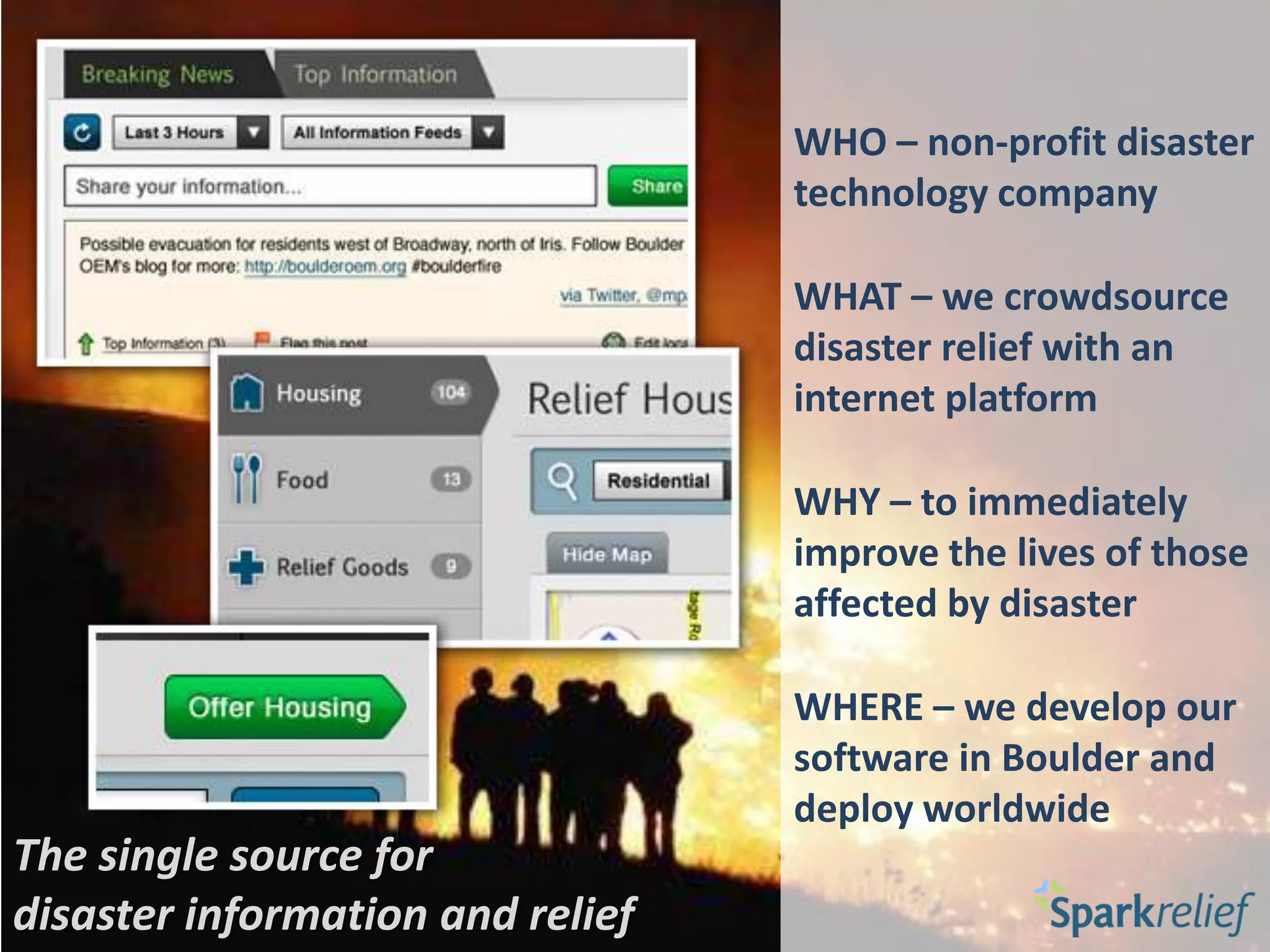 Sparkrelief crowdsourcing disaster relief Eli Hayes | PPTX