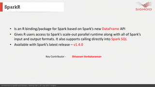 Introduction to Spark R with R studio - Mr. Pragith | PPT
