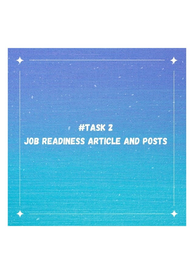 Job readiness Article Slides- GRIP Sparks foundations | PDF