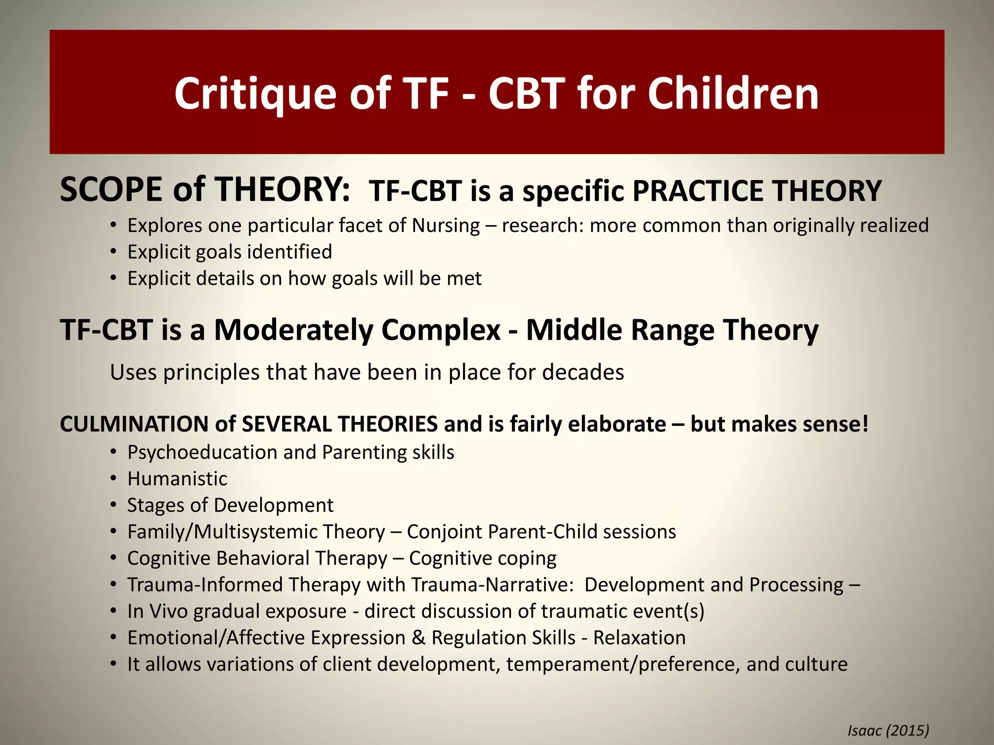Trauma Focused CBT (TF CBT) for Kids | PPTX