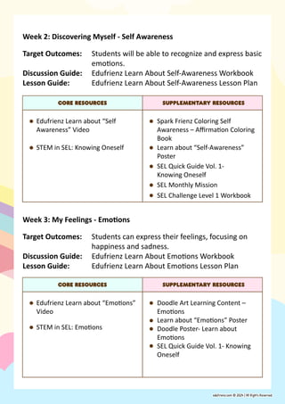 Spark SEL Level 3 Curriculum: Advanced Social Emotional Learning | PDF