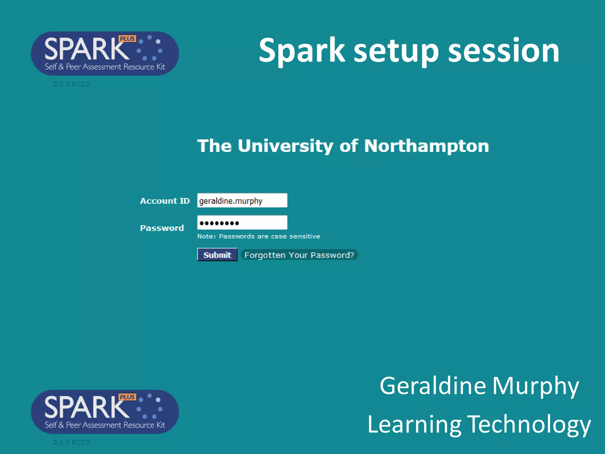 Spark setup session | PDF