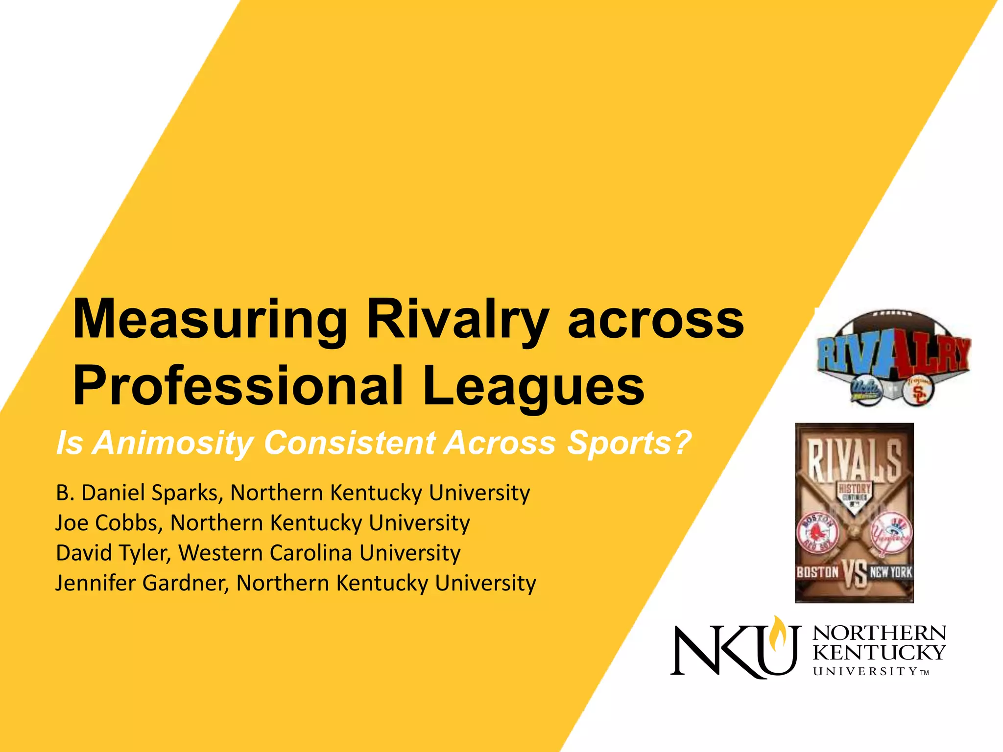 Comparing Rivalry in Professional Sports | PPTX