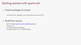Solr as a Spark SQL Datasource | PPT