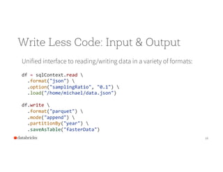 Spark Summit EU 2015: Spark DataFrames: Simple and Fast Analysis of Structured Data | PPT