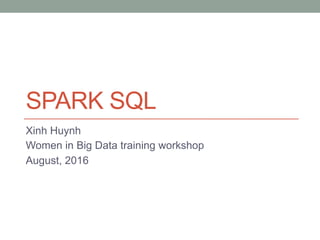 Introduction to Spark SQL training workshop | PDF
