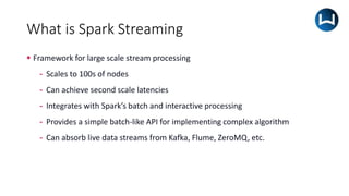 Spark streaming | PPTX
