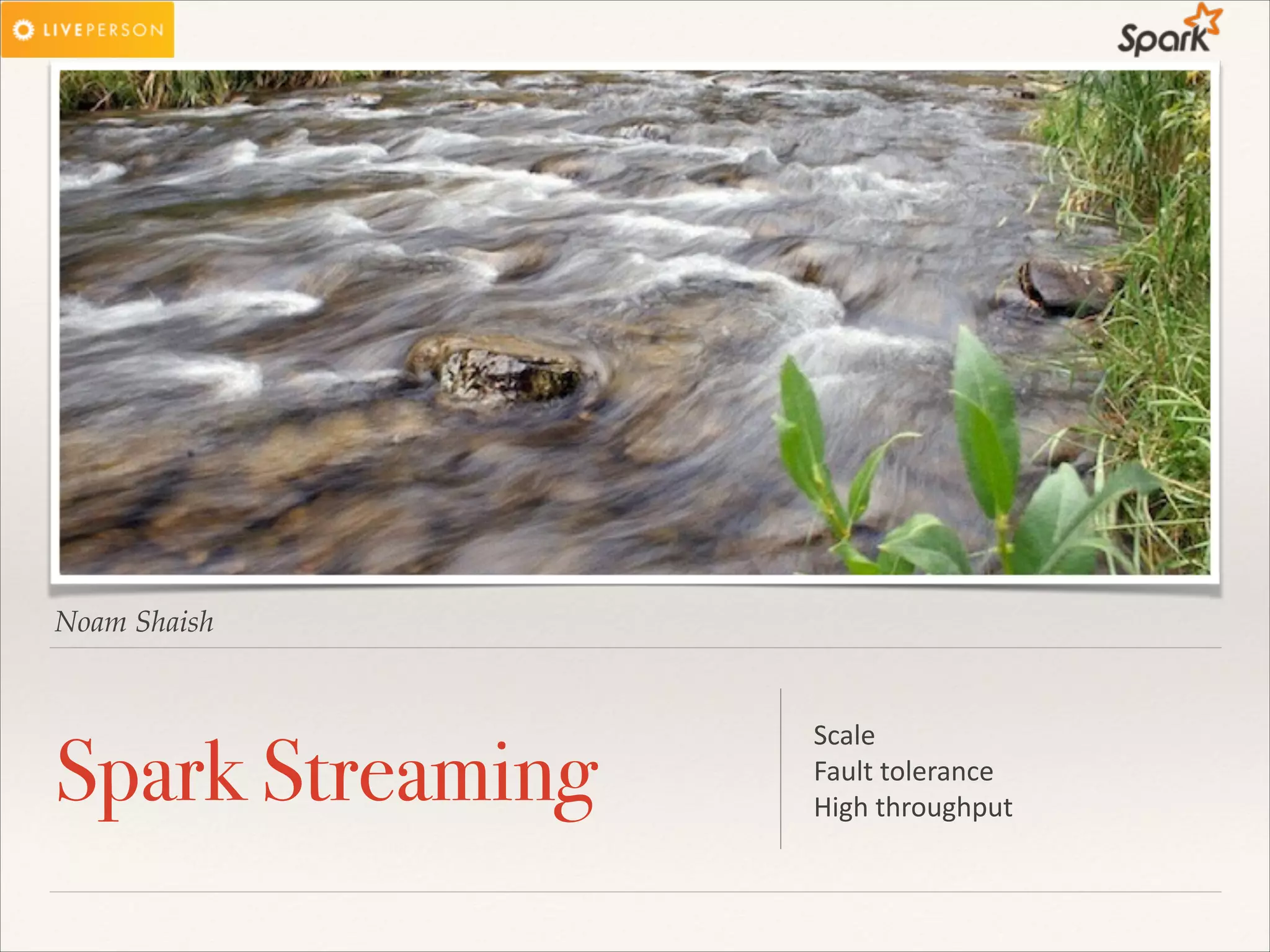 Spark streaming | PDF | Databases | Computer Software and Applications