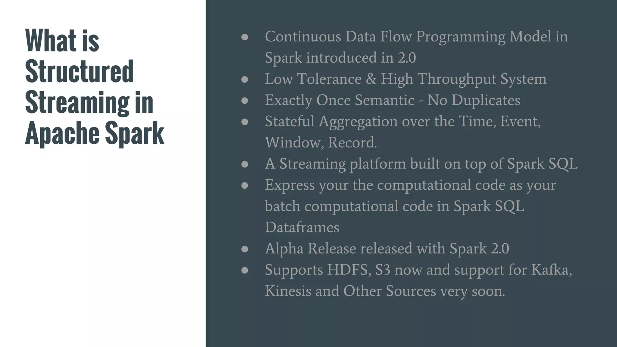 Structured streaming in Spark | PDF