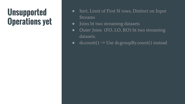 Structured streaming in Spark | PPT
