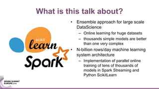 Prediction as a service with ensemble model in SparkML and Python ScikitLearn | PPT