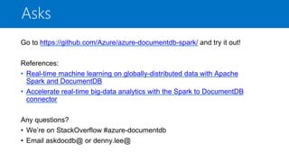 Spark to DocumentDB connector | PPT